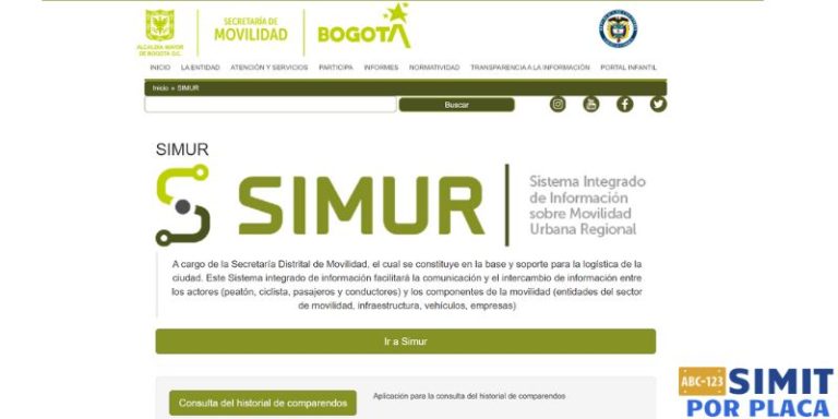 SIMUR comparendos: Consulta por placa o Cédula 2025